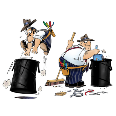 Exploding Garbage Can - Rack-A-Tiers