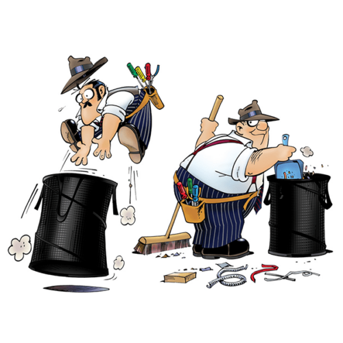 Exploding Garbage Can - Rack-A-Tiers