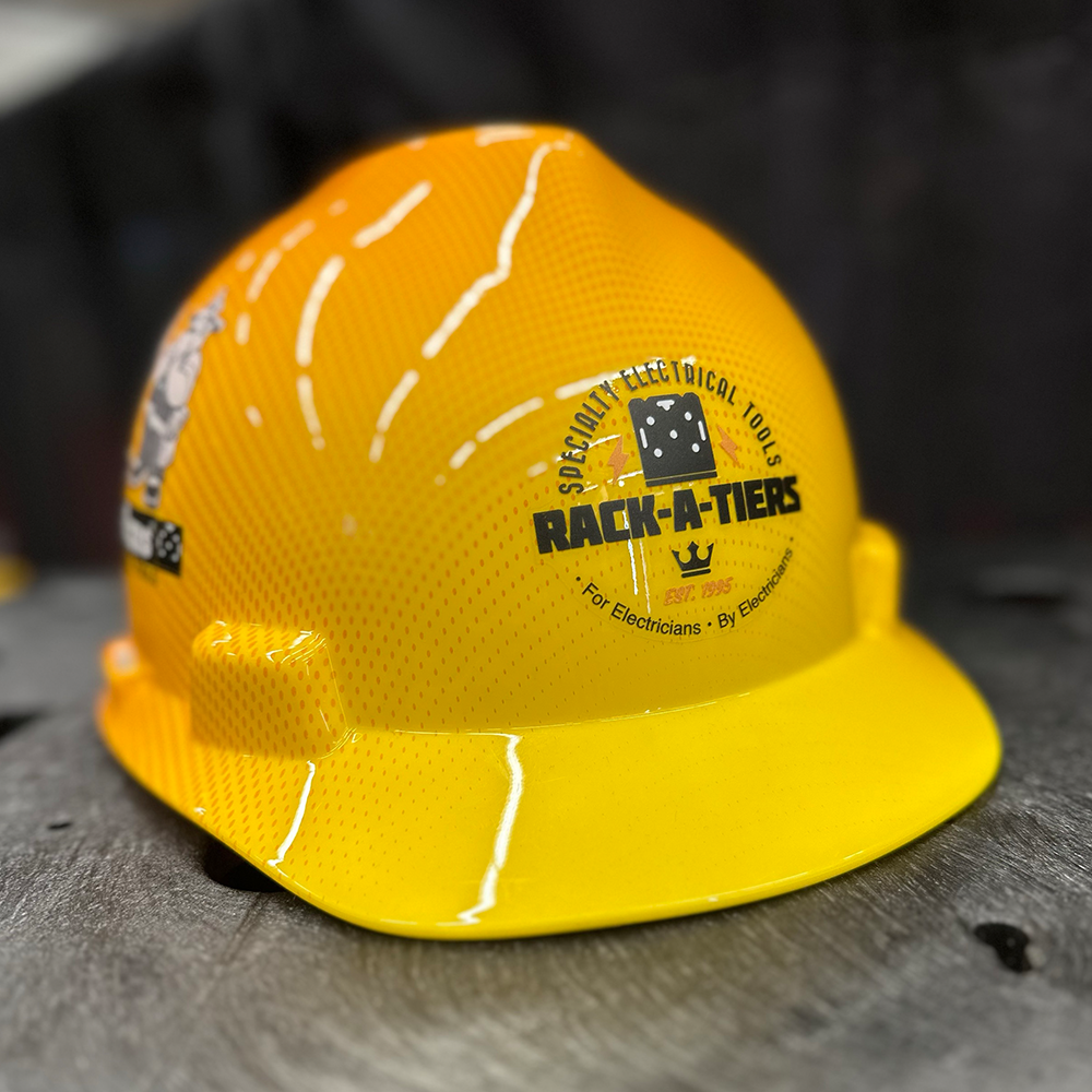 Special Edition Custom Wrapped Hard Hat - Rack-A-Tiers Since 1995
