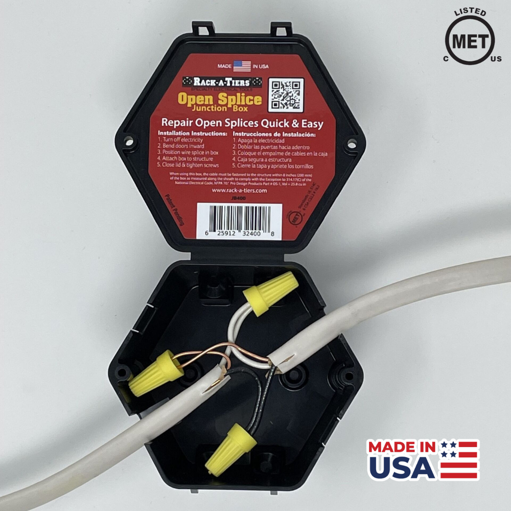 Open Splice Junction Box - Rack-A-Tiers Since 1995
